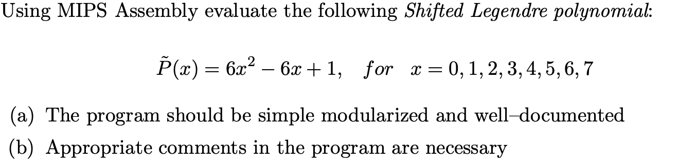 Solved Using MIPS Assembly evaluate the following Shifted | Chegg.com