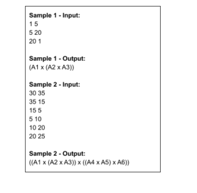 Solved - Problem#12 - Optimal Array Multiplication Sequence | Chegg.com