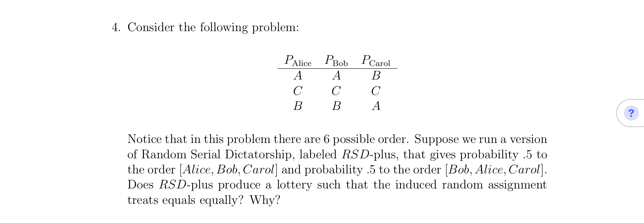 Solved 4. Consider the following problem: Notice that in | Chegg.com