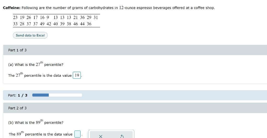 Solved (a) What is the 27th percentile? The 27th | Chegg.com