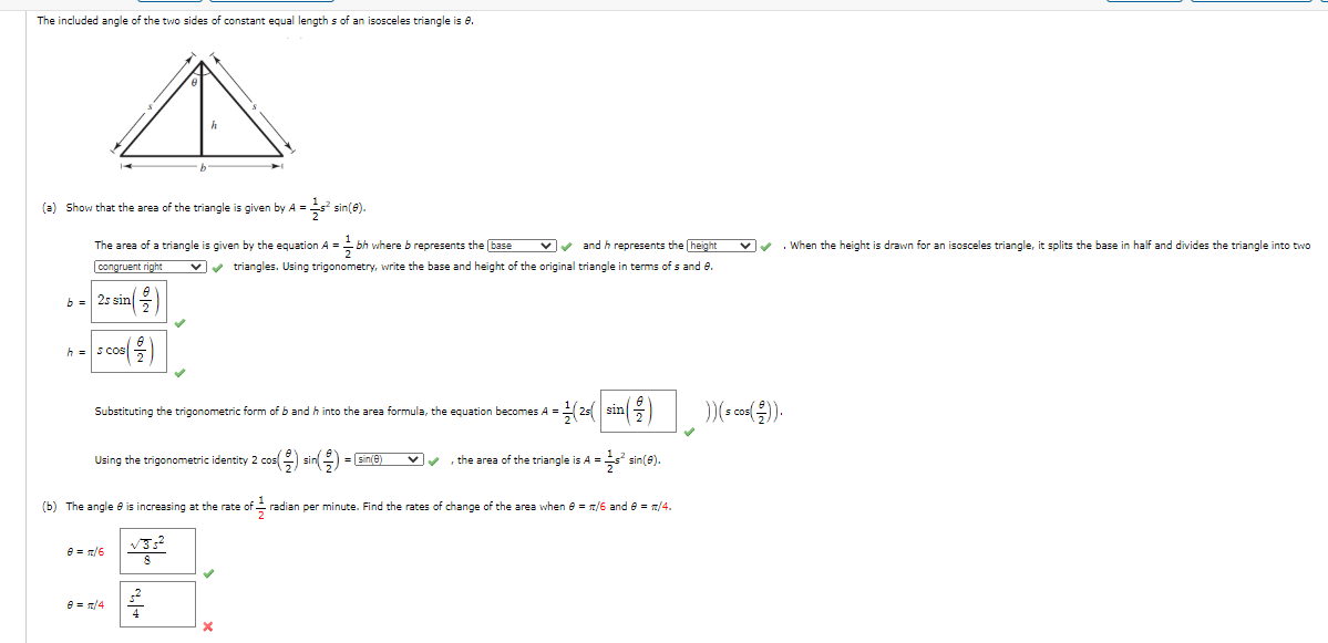 Solved The included angle of the two sides of constant equal | Chegg.com