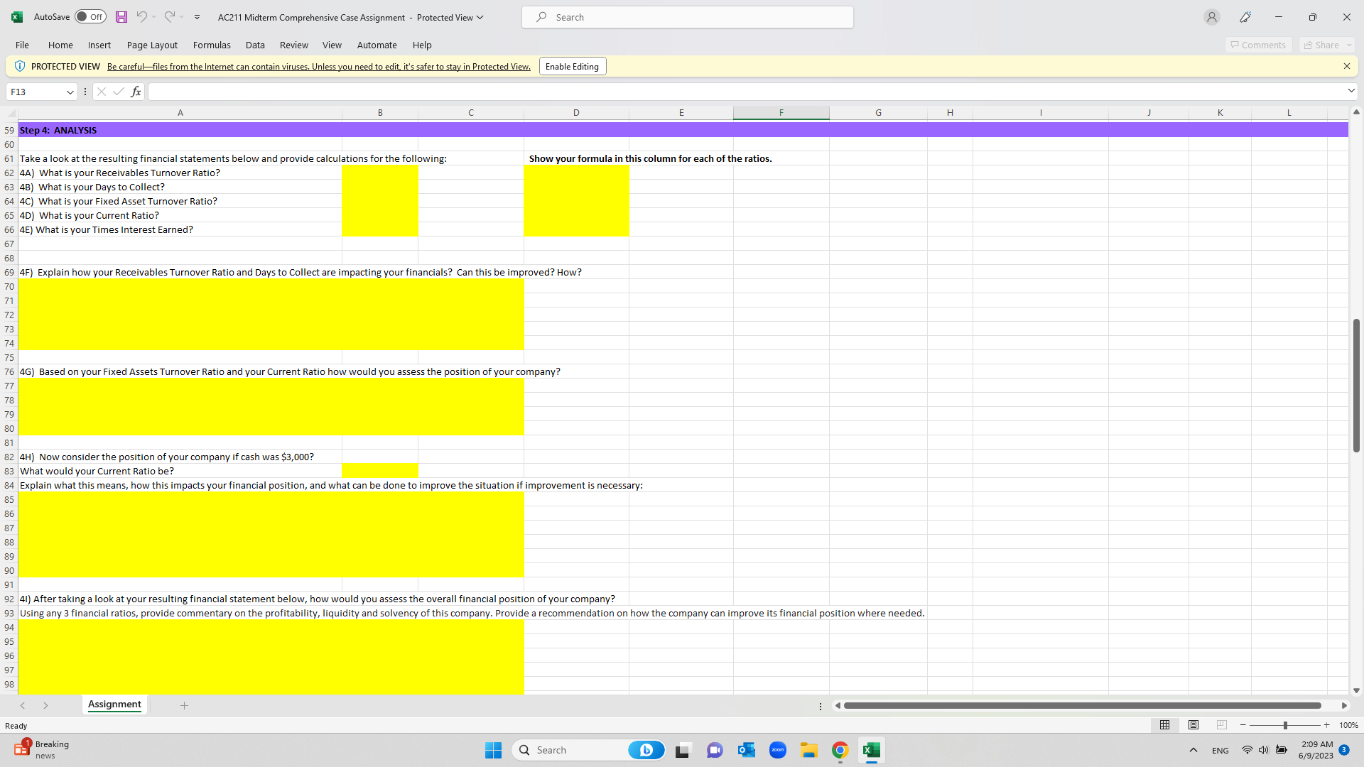 AutoSave off ∨(∨ ˉ↶ AC211 Midterm Comprehensive | Chegg.com
