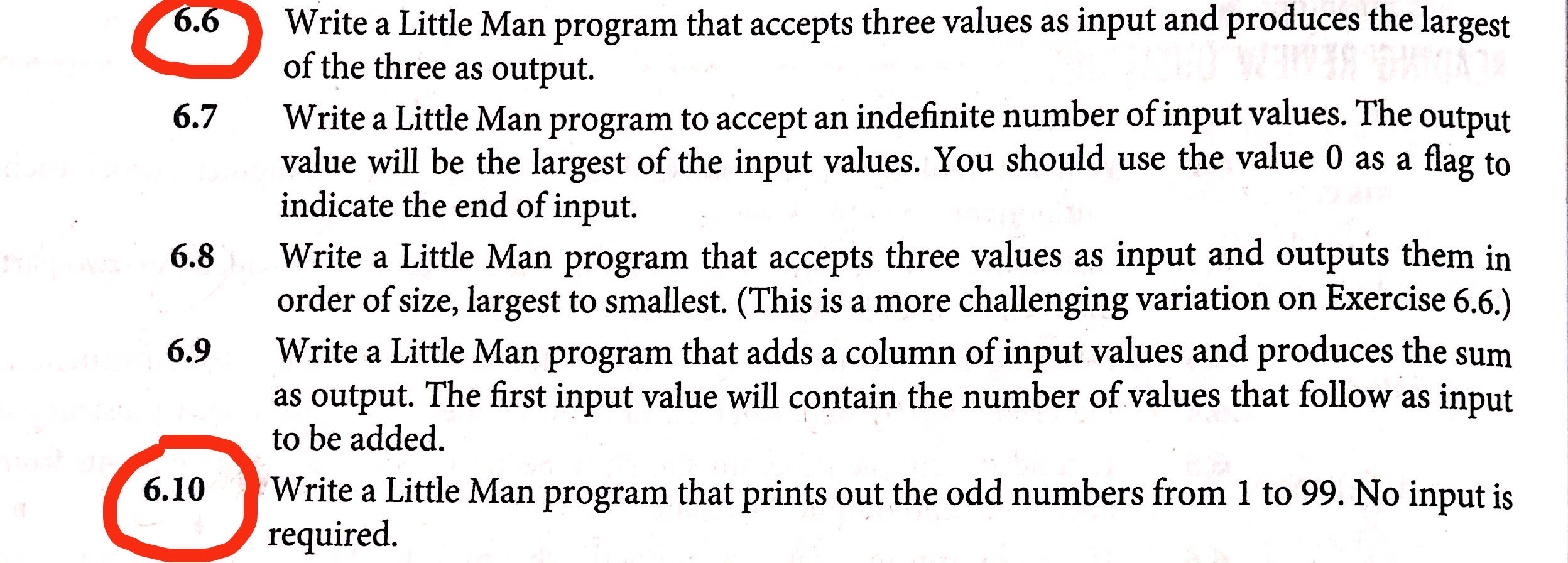 Solved 66 67 68 Write A Little Man Program That Accepts 9958