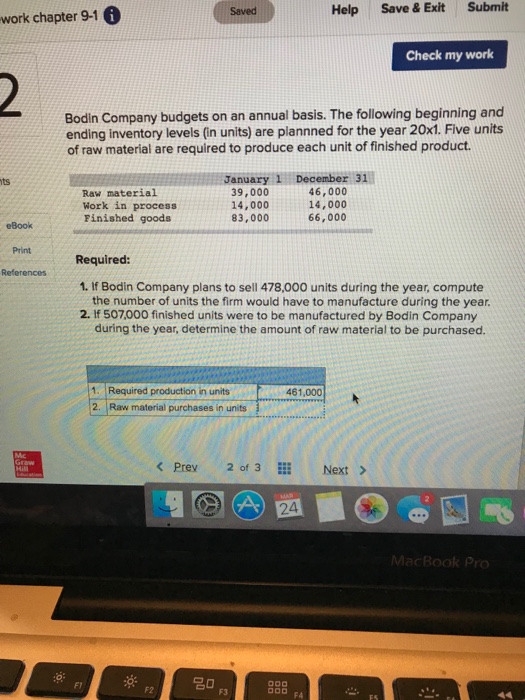 Solved Saved Help Save & Exit Submit work chapter 91 6 Check | Chegg.com