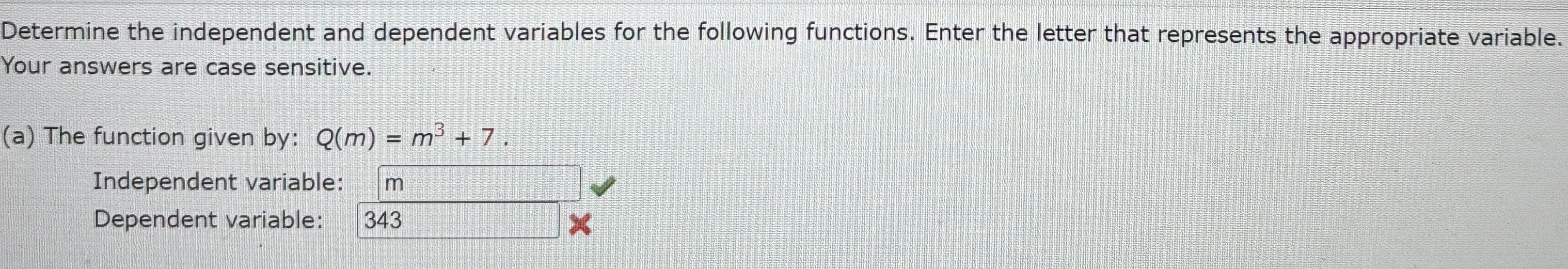 Solved Determine the independent and dependent variables for | Chegg.com