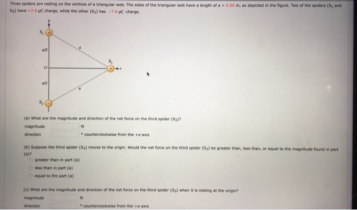 Solved Three spiders are resting on the vertices of a | Chegg.com