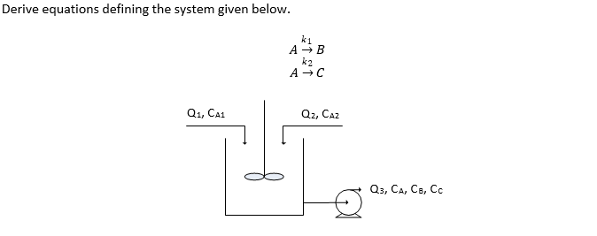 Derive equations defining the system given below. | Chegg.com