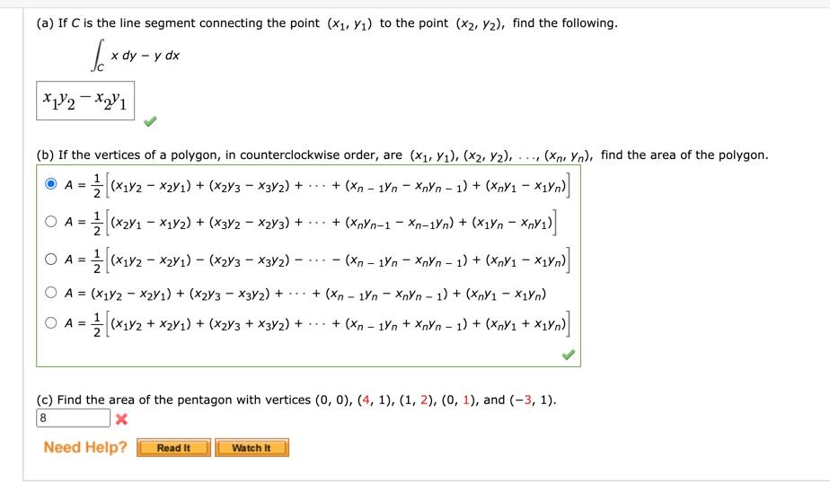 Solved (a) If C is the line segment connecting the point | Chegg.com