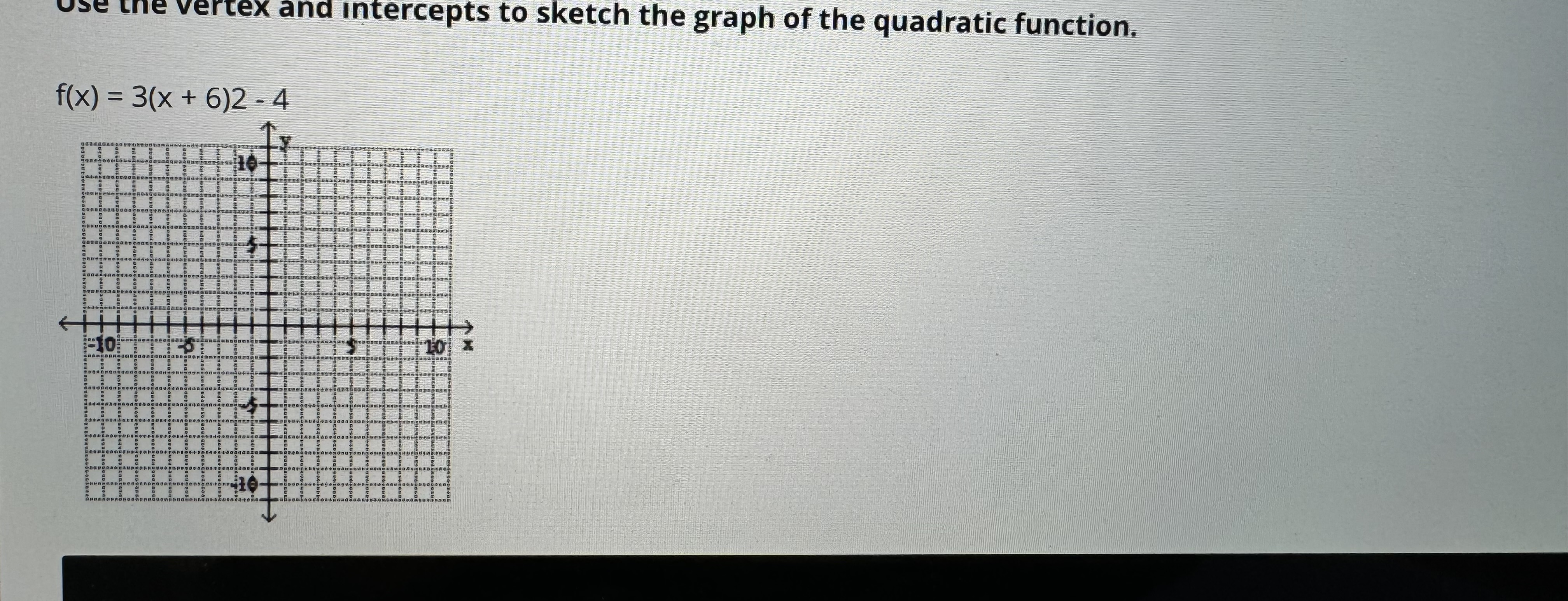 Solved and intercepts to sketch the graph of the quadratic | Chegg.com