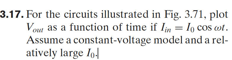 Solved 3.17. For the circuits illustrated in Fig. 3.71, plot | Chegg.com
