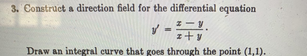 Solved 3. Construct a direction field for the differential | Chegg.com