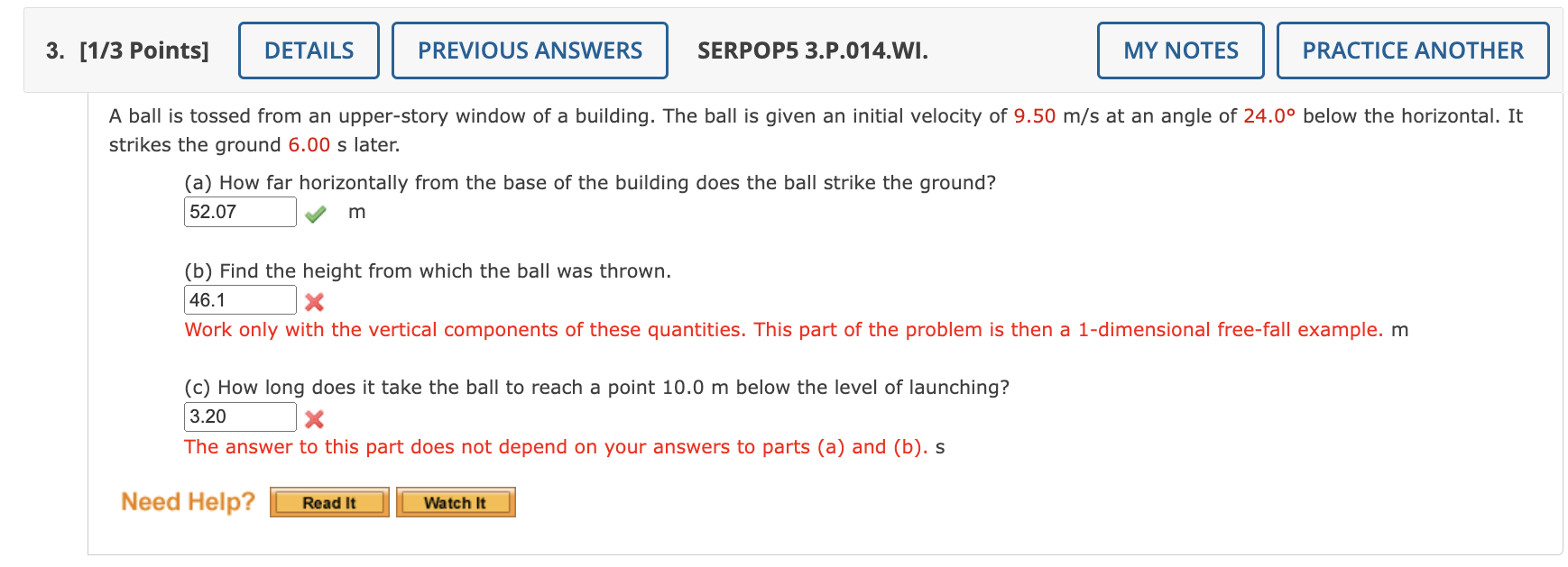 A ball is tossed from an upper-story window of a | Chegg.com