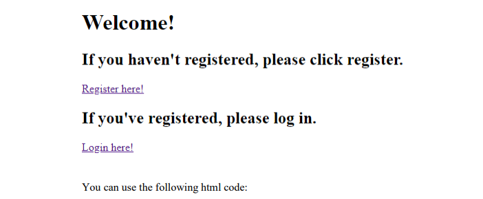Solved just give code for user table and register.html | Chegg.com