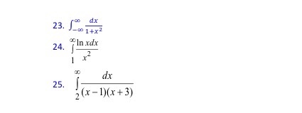 Solved Improper integrals Integral_-infinity ^infinity dx/1 | Chegg.com