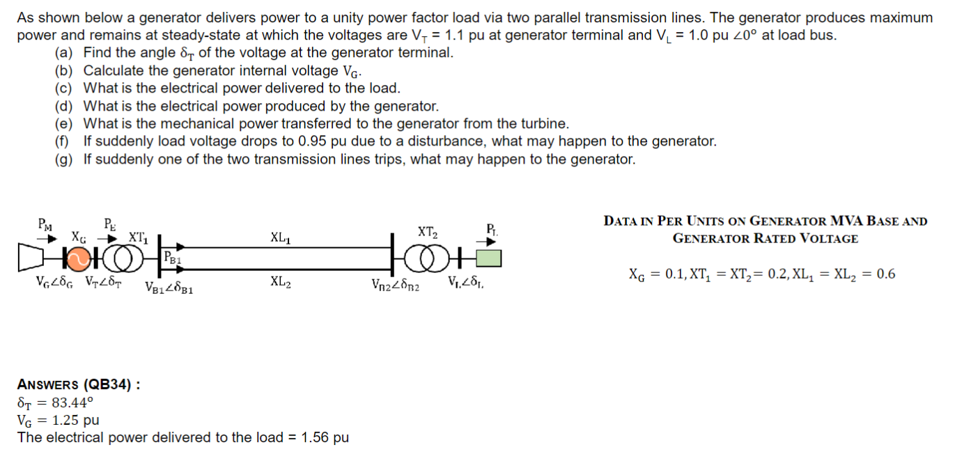 Solved As ﻿shown below a generator delivers power to ﻿a | Chegg.com