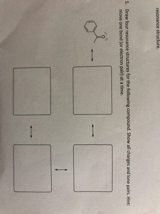 Solved resonance structure. Draw four resonance structures | Chegg.com