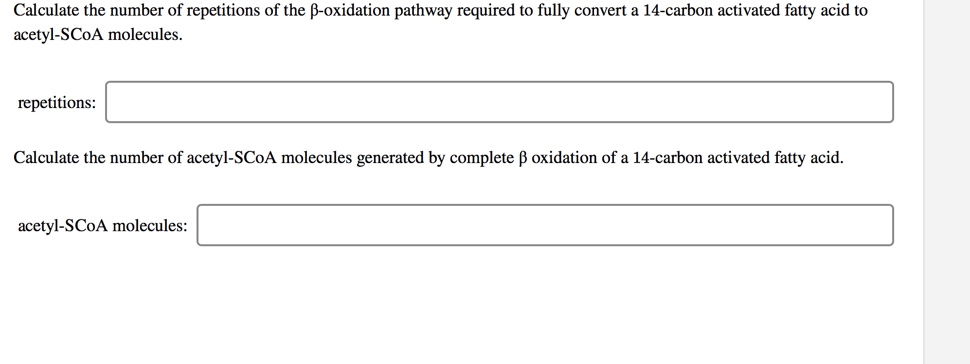 Solved Calculate the number of repetitions of the | Chegg.com