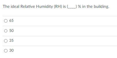 Solved The ideal Relative Humidity (RH) is (_._) % in the | Chegg.com