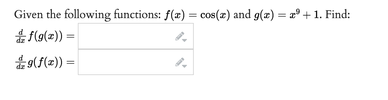 Solved Given the following functions: f(x)=cos(x) and | Chegg.com