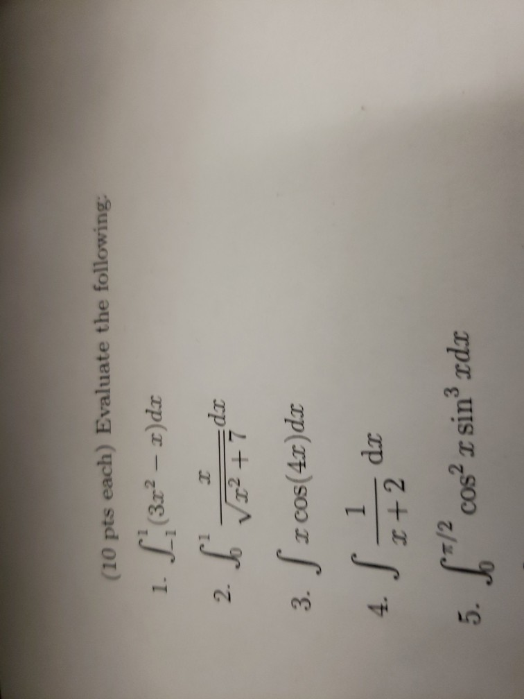 Solved (10 pts each) Evaluate the following: 1. L (32² - | Chegg.com