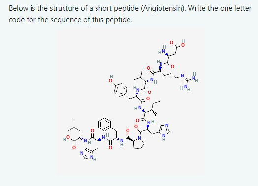 Solved Below is the structure of a short peptide | Chegg.com