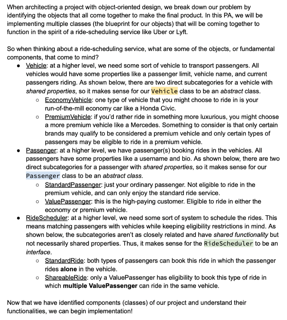 When architecting a project with object-oriented | Chegg.com