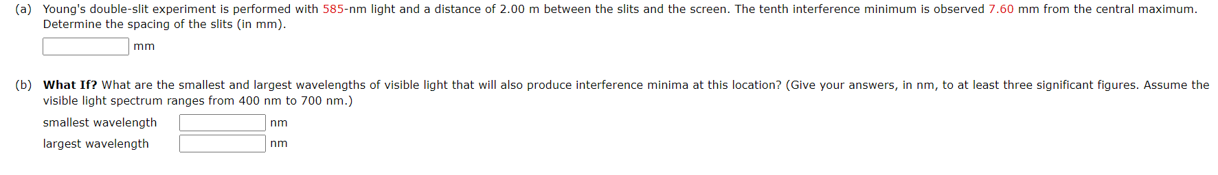 Solved Determine the spacing of the slits (in mm ). ]mm | Chegg.com