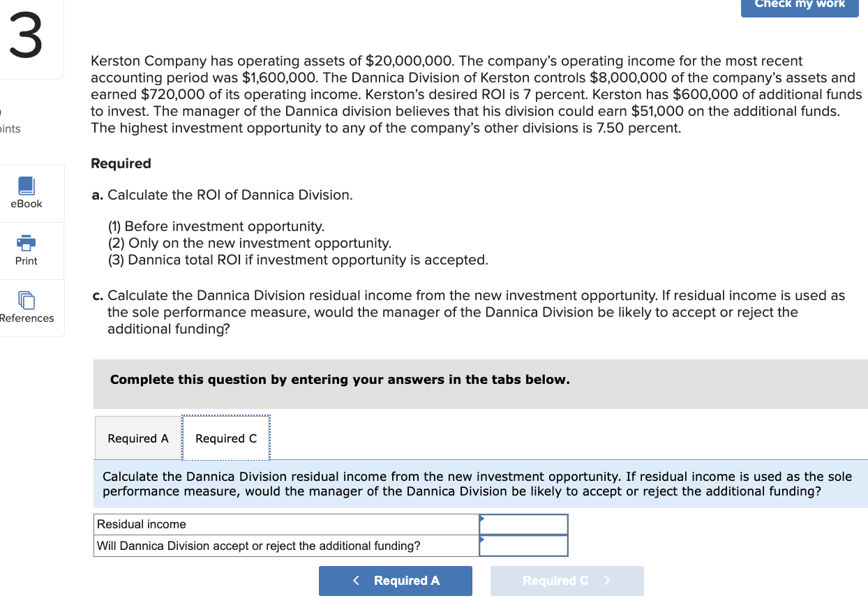Solved Kerston Company has operating assets of $20,000,000. | Chegg.com