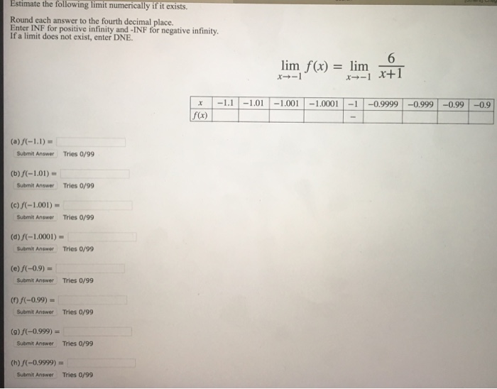 Solved Estimate the following limit numerically if it | Chegg.com