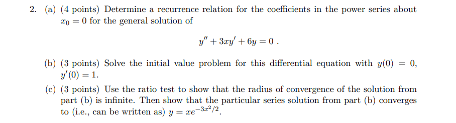 Solved A 4 ﻿points ﻿determine A Recurrence Relation For