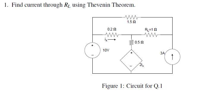 Solved Find current through RL ﻿using Thevenin | Chegg.com