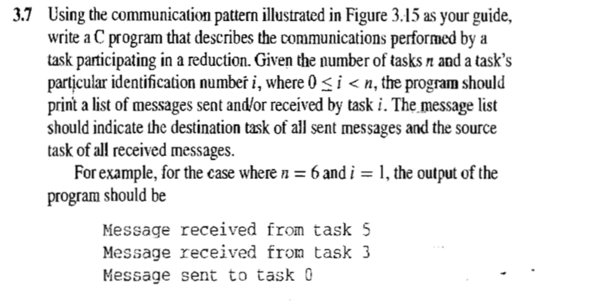 3.7 Using the communication pattern illustrated in | Chegg.com