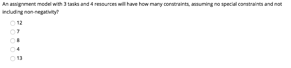 Solved An assignment model with 3 tasks and 4 resources will | Chegg.com