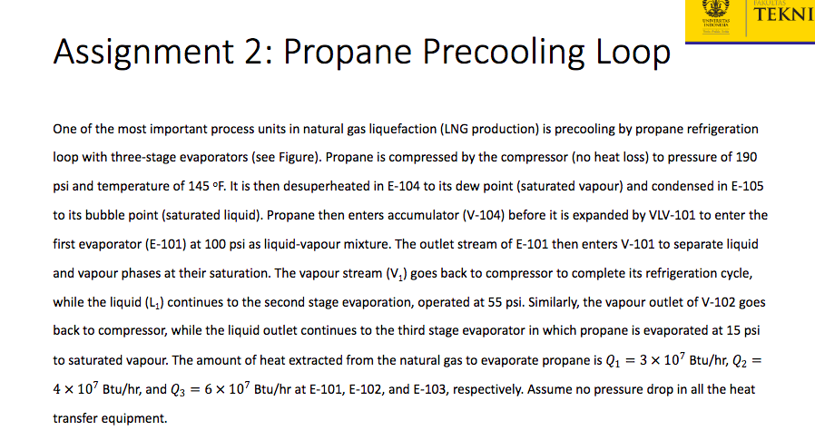 FAKULTAS TEKNI UNITS INIE Assignment 2: Propane | Chegg.com