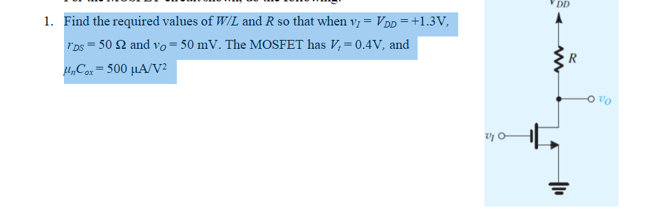 Solved Is the MOSFET operating in the Cut-Off, Triode, or | Chegg.com