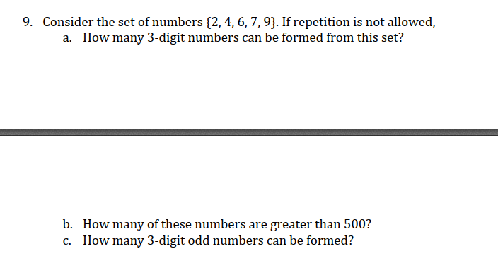Solved 9. Consider the set of numbers {2, 4, 6, 7, 9}. If | Chegg.com