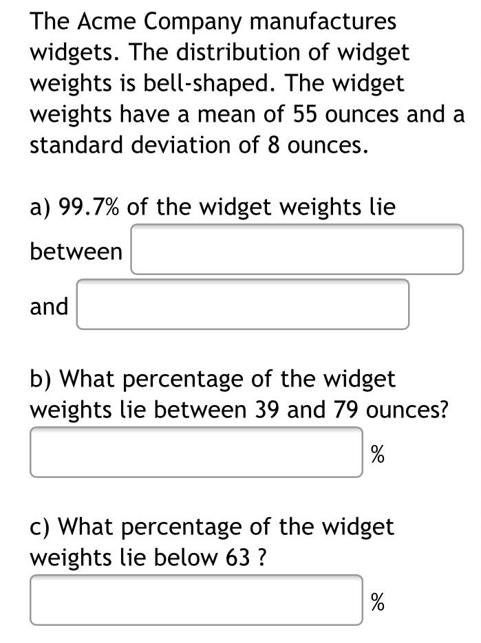Solved The Acme Company manufactures widgets. The | Chegg.com