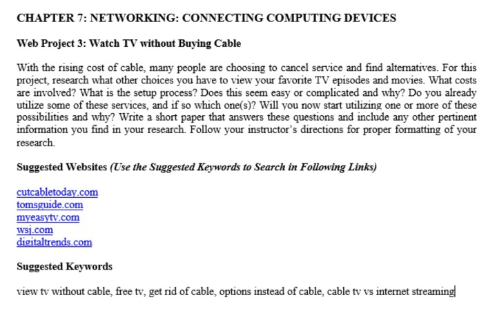 Solved CHAPTER 7: NETWORKING: CONNECTING COMPUTING DEVICES | Chegg.com