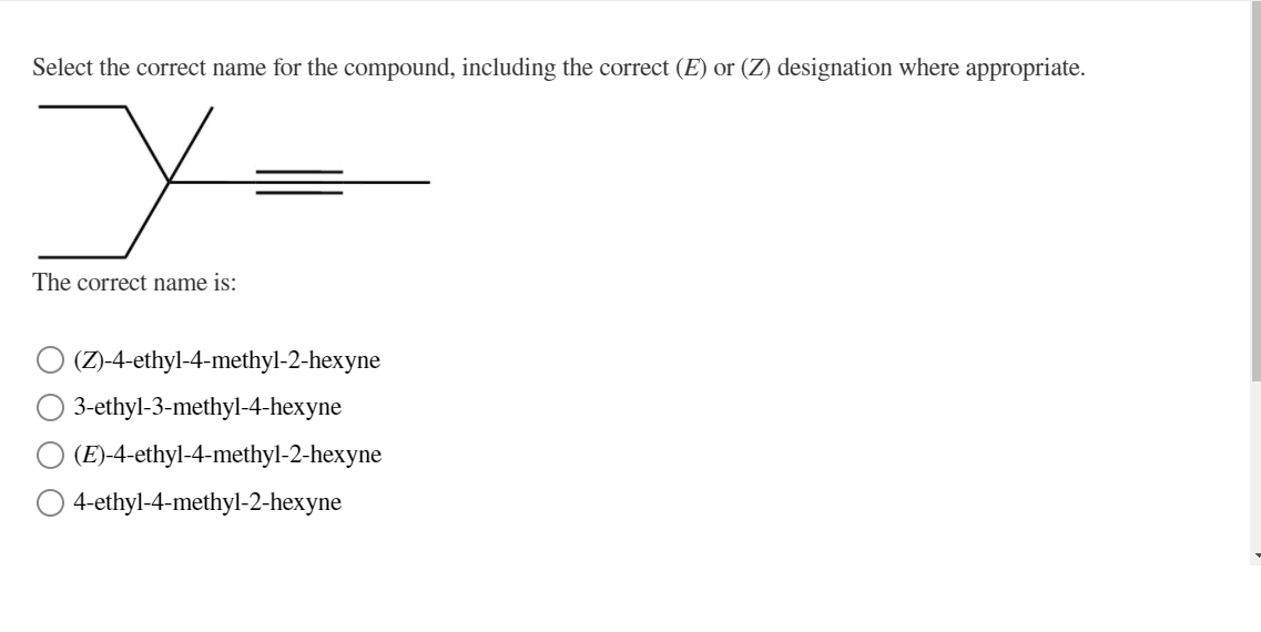 Solved Select the correct name for the compound, including | Chegg.com