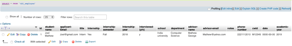 Need help to create a database using HTML, CSS, | Chegg.com