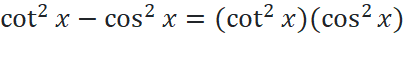 Solved cot2x−cos2x=(cot2x)(cos2x) | Chegg.com
