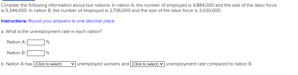 Solved Consider the following information about two nations: | Chegg.com