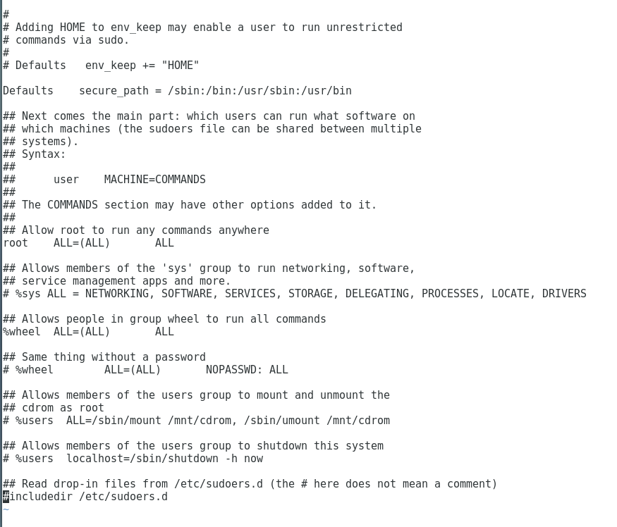 Solved Linux file needs to be created using visudo that will | Chegg.com