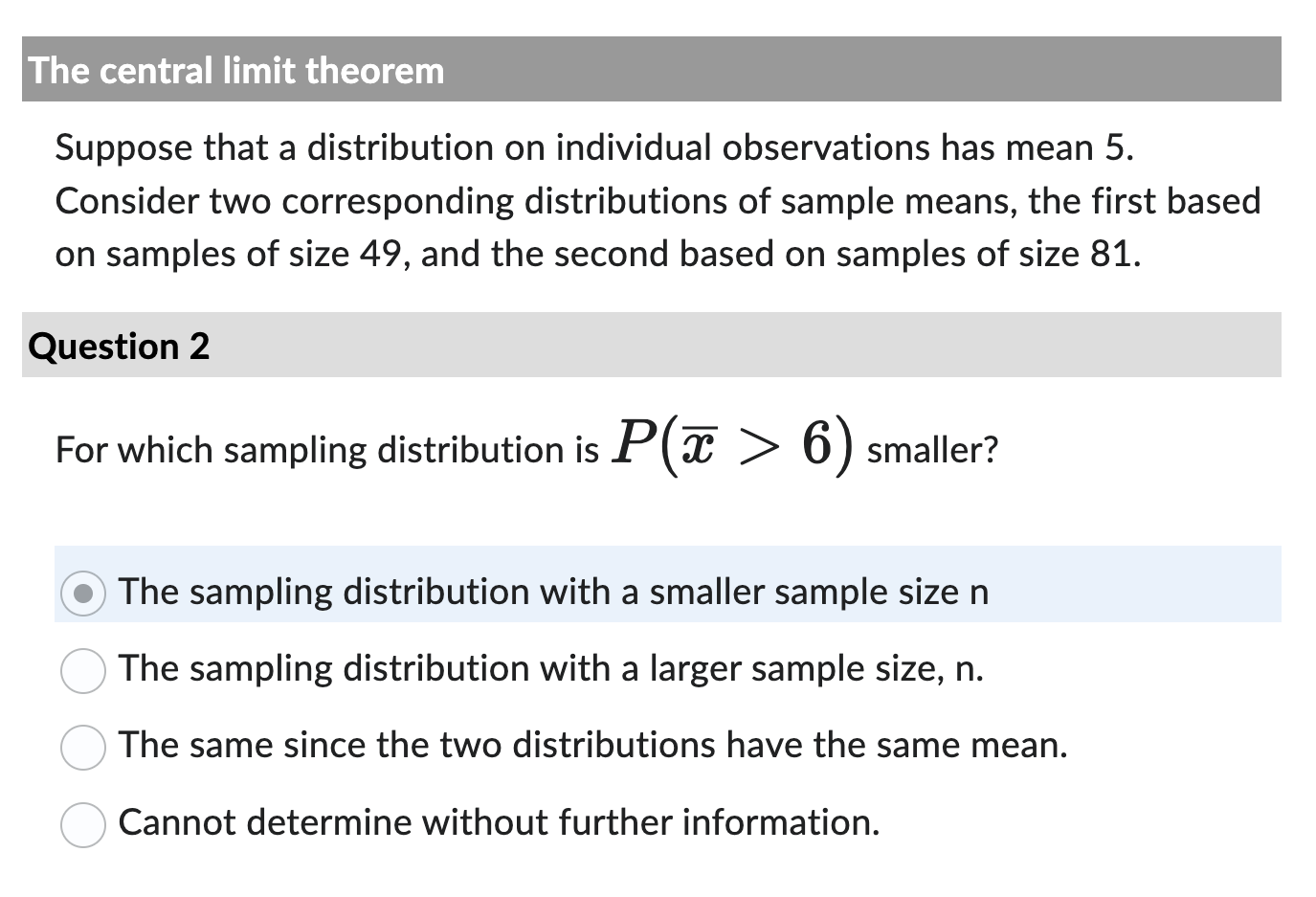 Solved The central limit theorem Suppose that a distribution | Chegg.com