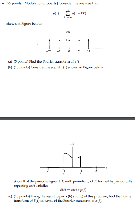 Solved 4. (25 points) [Modulation property] Consider the | Chegg.com