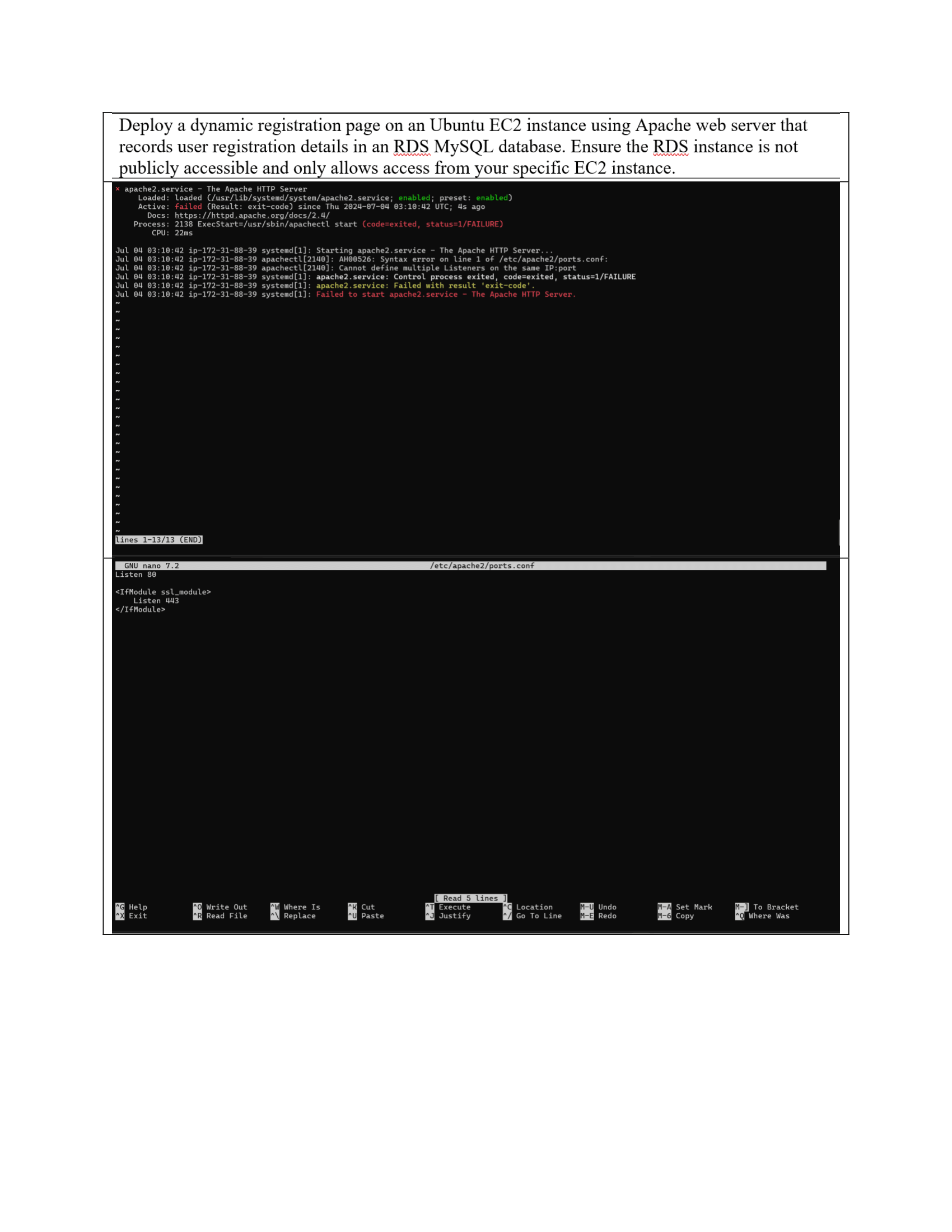 Solved PLS HELP - ﻿Deploy a dynamic registration page on an | Chegg.com