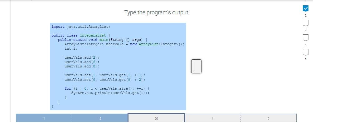 Solved Type the program's output | Chegg.com