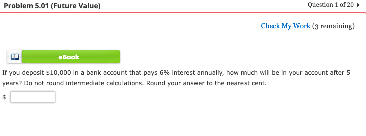 Solved If you deposit $10,000 in a bank account that pays 6% | Chegg.com