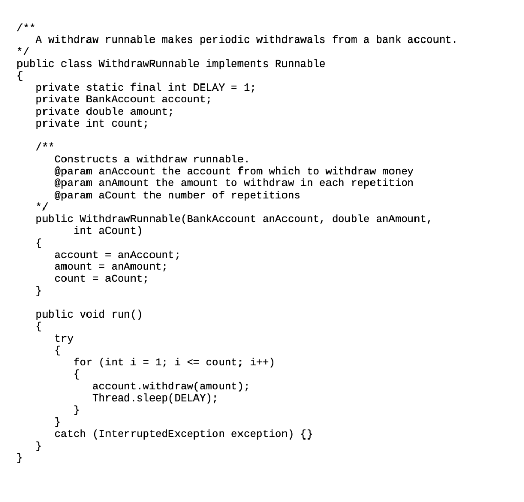 Solved Java Programming Add a condition to the deposit | Chegg.com