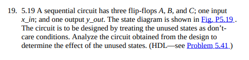 8. Solve problem 5.19-part a)9. 5.19 A sequential | Chegg.com